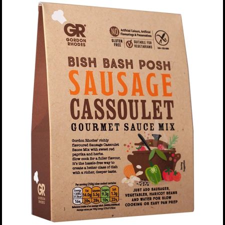 Gordon Rhodes Bish Bash Posh Sausage Cassoulet Gourmet Sauce Mix (75g ...